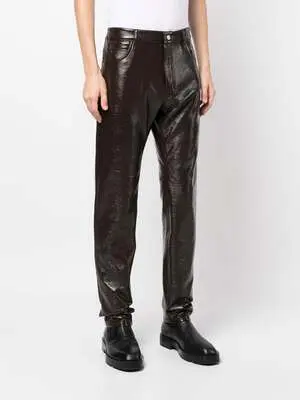 COURREGES High-shine Tapered Trousers
