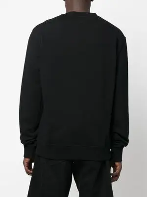 LANVIN Embroidered-logo Sweatshirt - Black