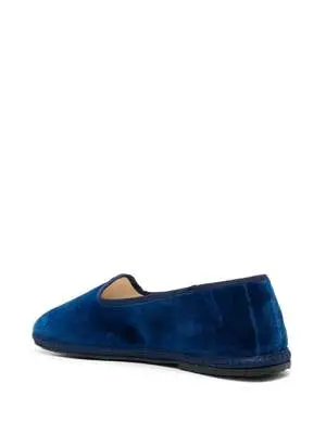 SCAROSSO Velvet Slip-on Loafers
