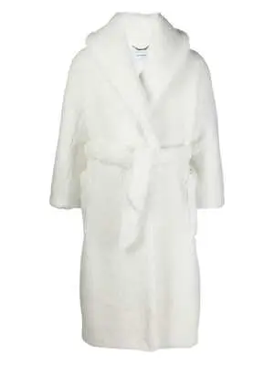 Casablanca Teddy-texture Bathrobe - White