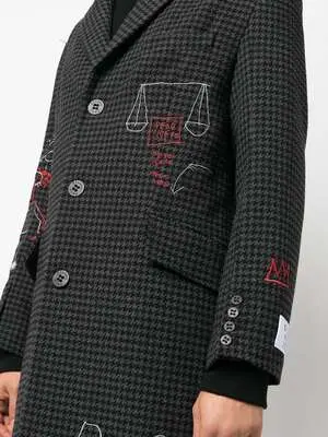 ÉTUDES STUDIO Houndstooth Wool Blend Coat