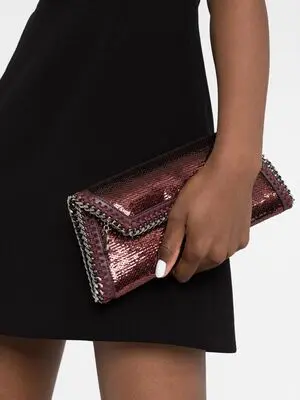 Stella McCartney Sequin-embellished Clutch - Red