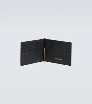 Saint Laurent Cassandre Croc-effect Leather Wallet