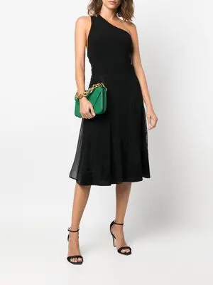 Alberta Ferretti Midi Skirt With Lace Inserts