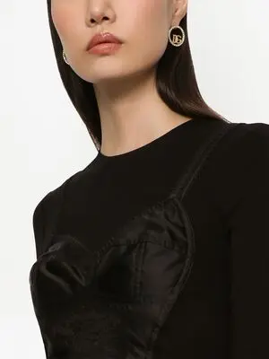 Dolce & Gabbana Dg-logo Rhinestone-embellished Hoop Earrings