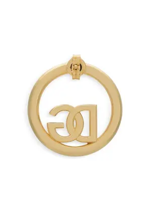 Dolce & Gabbana Dg-logo Rhinestone-embellished Hoop Earrings