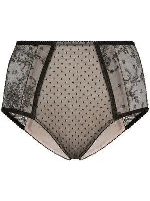 Dolce & Gabbana High-waisted Lace Briefs - Neutrals