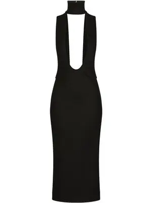 Dolce & Gabbana Cut-out Midi Dress - Black