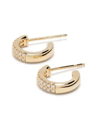 Mizuki 14kt Yellow Diamond Hoop Earrings