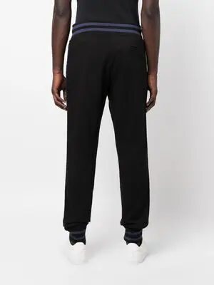 Versace Logo-stripe Track Pants - Black