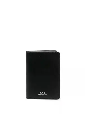 A.p.c. Stefan Leather Card Colder - Black