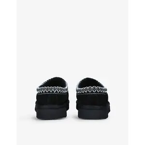 UGG Tasman Shearling-lined Suede Slippers - Black
