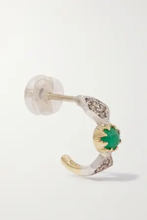 Pascale Monvoisin Adele N°1 Emerald And Diamond Earring