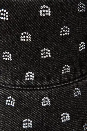 Alexander Wang Crystal Bucket Hat In Denim