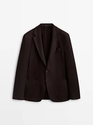 Massimo Dutti Dyed Wool Blend Blazer Limited Edition