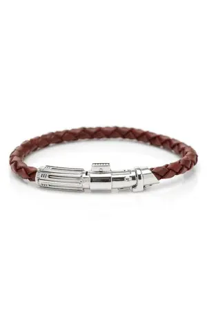 CUFFLINKS, INC. Braided Leather Bracelet - Red