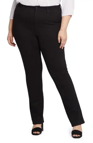 NYDJ Marilyn Straight Leg Pants - Black
