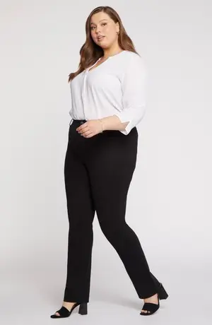 NYDJ Marilyn Straight Leg Pants - Black