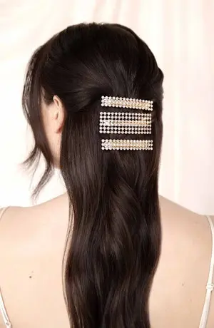Ettika Assorted 3-pack Crystal Barrettes