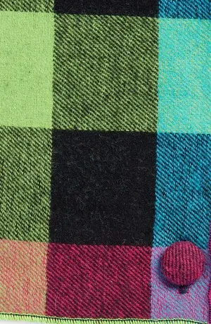 CLIFTON WILSON Buffalo Check Cotton Flannel Pocket Square