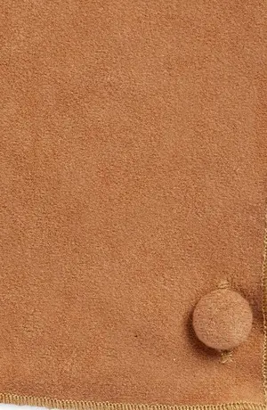 CLIFTON WILSON Solid Sueded Cotton Pocket Square - Tan