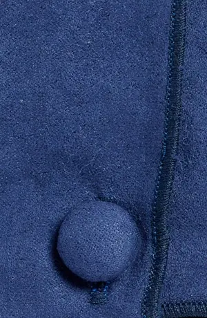 CLIFTON WILSON Solid Sueded Cotton Pocket Square - Navy