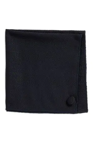 CLIFTON WILSON Textured Wool Pocket Square