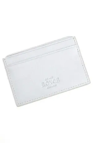 ROYCE NEW YORK Personalized Rfid Leather Card Case - Silverold Foil