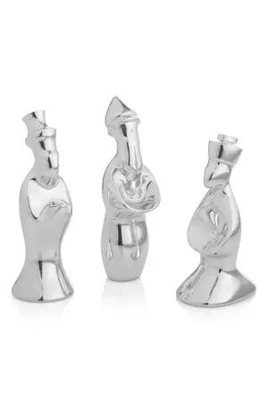 NAMBE Three Wise 3-piece Mini Nativity Set - Silver