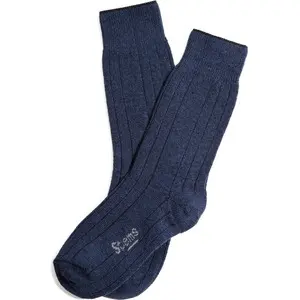 STEMS Stems Luxe Merino Wool Blend Crew Socks Navy
