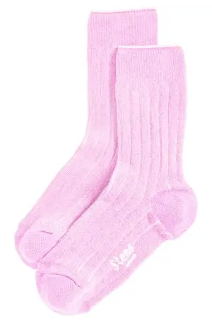 STEMS Stems Luxe Merino Wool Blend Crew Socks Pink