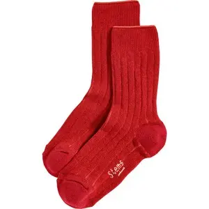 STEMS Stems Luxe Merino Wool Blend Crew Socks Red