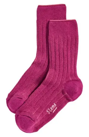 STEMS Stems Luxe Merino Wool Blend Crew Socks Violet