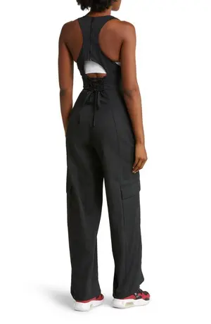 JORDAN 23 Engineered Chicago Corset Cutout Overalls - Black/ Black