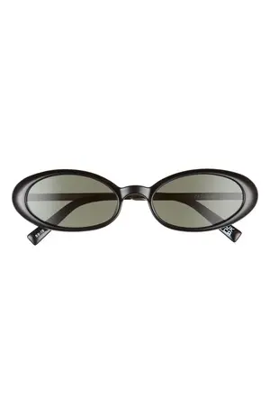 Le Specs Magnifique 55mm Oval Sunglasses Black