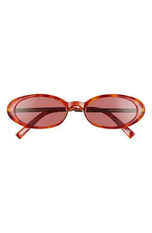 Le Specs Magnifique 55mm Oval Sunglasses Tort