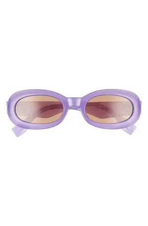Le Specs Outta Trash 53mm Oval Sunglasses