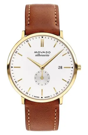 Movado Heritage Silhouette Strap Watch - White