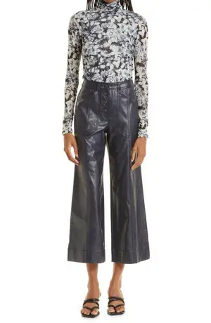 Cinq À Sept Benji Faux Leather Crop Pants