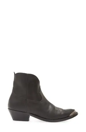 GOLDEN GOOSE Young Western Ankle Boots - Black