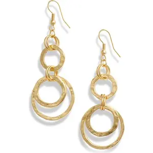KARINE SULTAN Hoop Drop Earrings - Gold