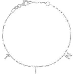 Bony Levy Bony Levy Monroe Reflecting Personalized Bracelet 18k White Gold - 3 Charms