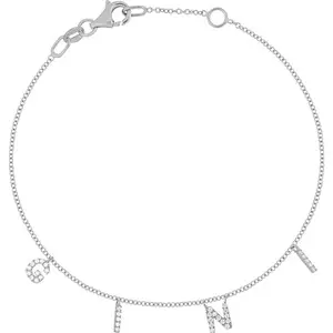 Bony Levy Bony Levy Monroe Reflecting Personalized Bracelet 18k White Gold - 4 Charms