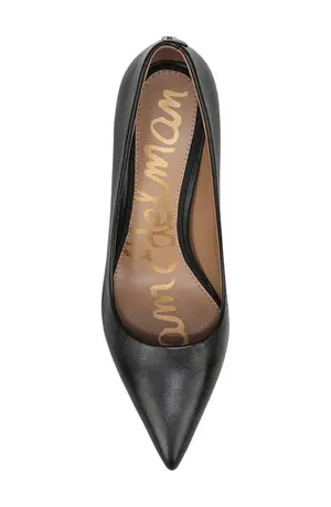 Sam Edelman Vienna Pointed Toe Pumps - Black Leather