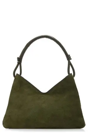 Staud Valerie Suede Shoulder Bag - Olive