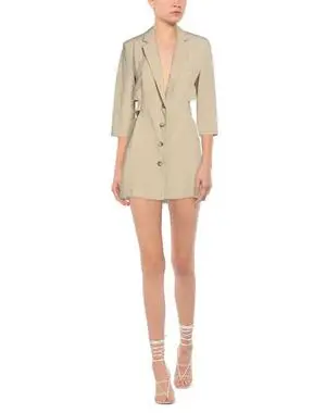VICOLO Mini Blazer Dress - Beige