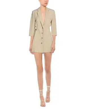 VICOLO Mini Blazer Dress - Beige