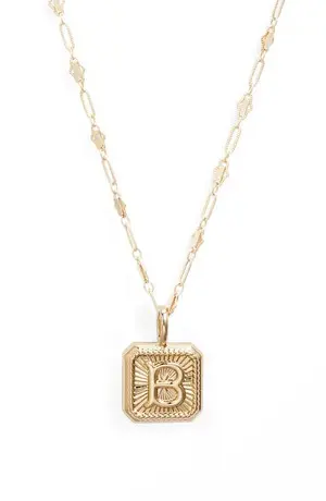 MIRANDA FRYE MIRANDA FRYE Harlow Initial Pendant Necklace Gold - B