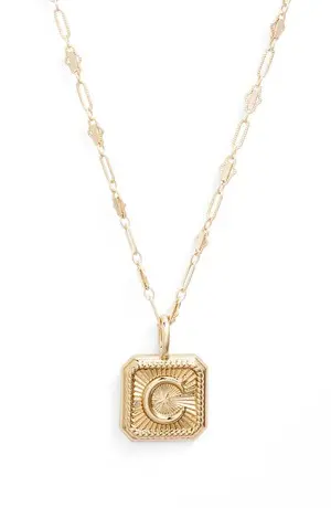 MIRANDA FRYE MIRANDA FRYE Harlow Initial Pendant Necklace Gold - C