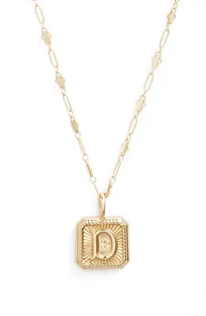 MIRANDA FRYE Harlow Initial Pendant Necklace - Gold - D